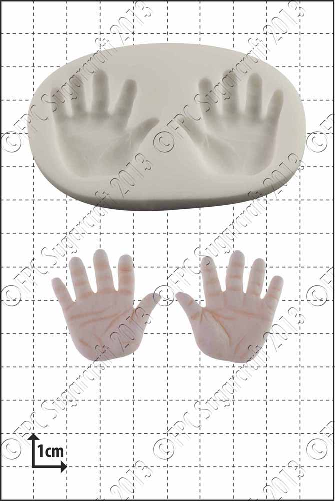 'Baby Hands' Silicone Mould by FPC Sugarcraft - www.fpcsugarcraft.co.uk