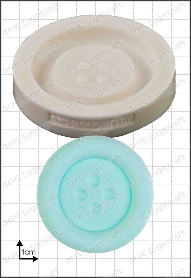 'Giant Button' Silicone Mould by FPC Sugarcraft - www.fpcsugarcraft.co.uk