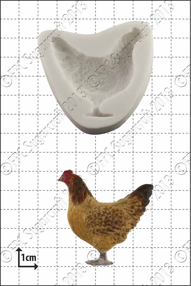 'Hen' Silicone Mould by FPC Sugarcraft - www.fpcsugarcraft.co.uk