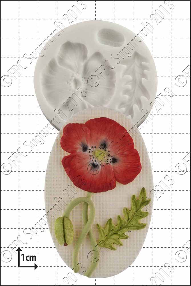 'Poppy Kit' Silicone Mould by FPC Sugarcraft - www.fpcsugarcraft.co.uk
